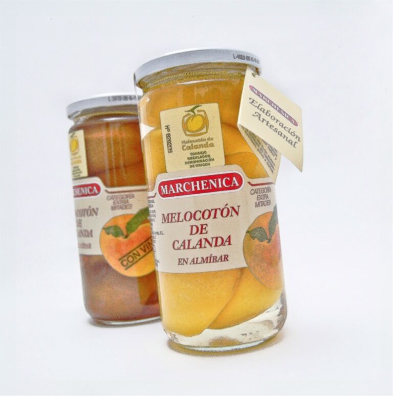 MELOCOTÓN EN ALMÍBAR D.O. CALANDA MARCHENICA 700 G. - Aragonia